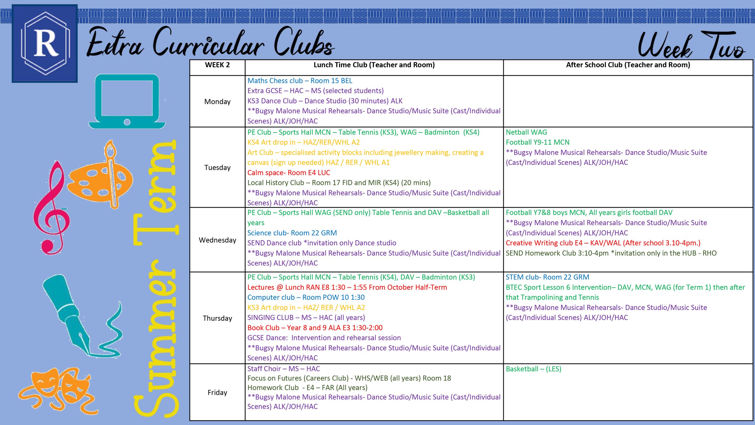 Extra-Curricular Clubs | Ruskin Community High School